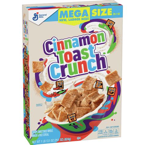 General Mills Cinnamon Toast Crunch Breakfast Cereal Mega Size 291 Oz