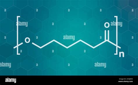 Polycaprolactone Pcl Biodegradable Polyester Chemical Structure Frequently Used For