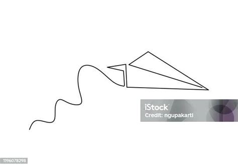 종이 비행기의 연속 한 줄 그리기 창의력과 자유의 상징 비행기 비행의 개념 낙서 드로잉에 대한 스톡 벡터 아트 및 기타 이미지 낙서 드로잉 날기 단순함 Istock
