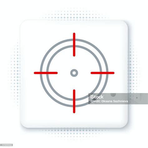 흰색 배경에 격리 된 슈팅 대회 아이콘라인 타겟 스포츠 촬영 범위 또는 촬영에 대한 숫자로 대상을 청소합니다 컬러풀한 아웃라인 컨셉 벡터 가리키기에 대한 스톡 벡터 아트 및