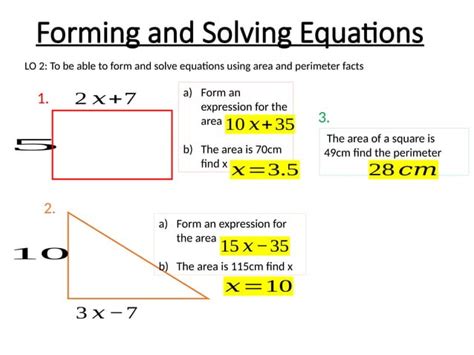 Forming And Solving Equations Ppttpphtx Pptx