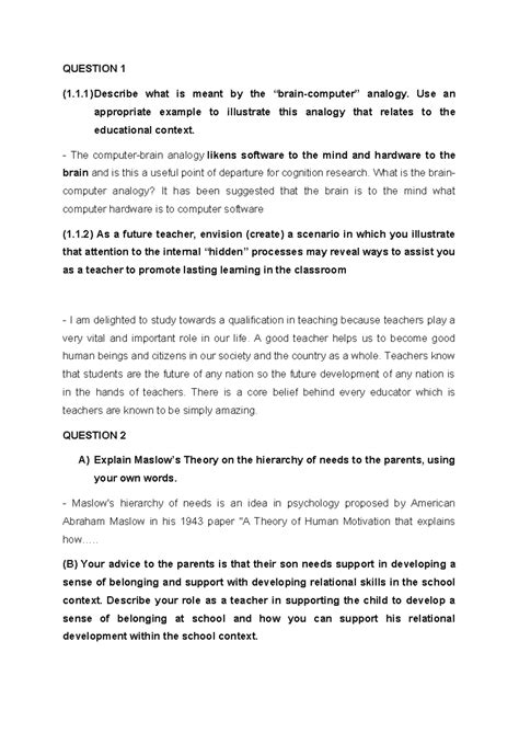 example assign 2 question 1 question 1 1 1 describe what is meant by the “brain computer