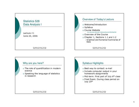 Variables Graphical Display For Categorical Variables Lecture Slides Stat 528 Docsity