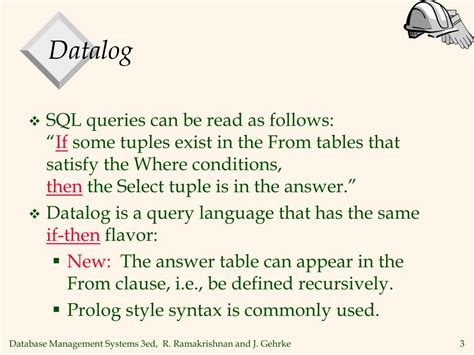 Ppt Extending Sql With Datalog For Complex Queries In Deductive Databases Powerpoint