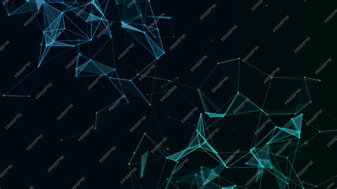 Premium Photo Big Data Visualization Network Connection Structure With Chaotic Distribution Of