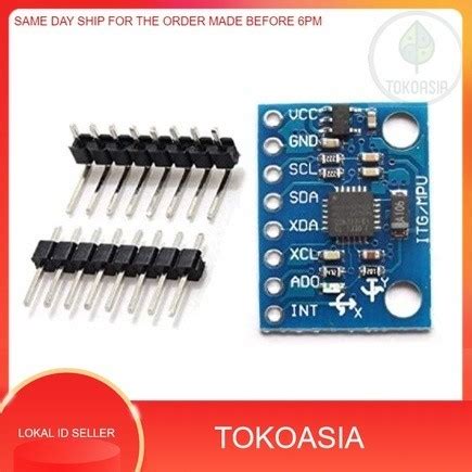 Ready Stock GY MPU Accelerometer Gyroscope DOF Axis Module Bit AD Converter