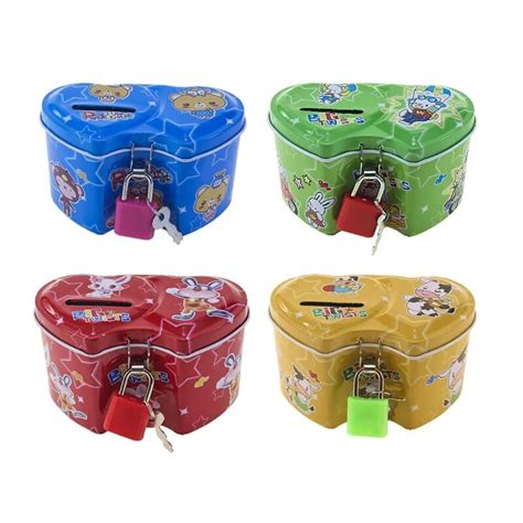 Badu Bg Сладка анимационна касичка Сейф за пари с ключалка за КЛЮЧ за креативни кутии за монети