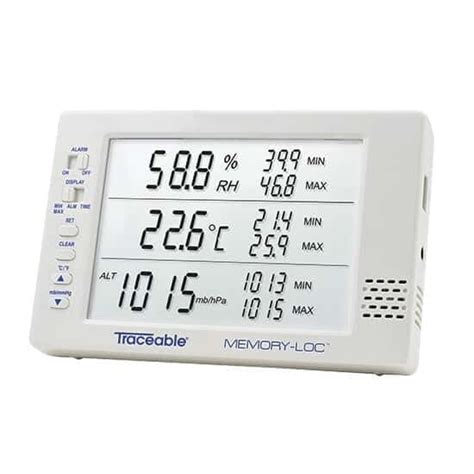 Traceable Memory Loc Digital Barometerdigital Thermohygrometer With