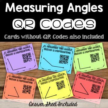 Measuring Angles Qr Codes Cards Without Qr Codes Included In 2025