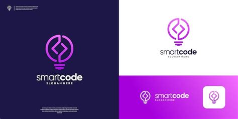 Premium Vector Innovation Coding Logo Icon Creative Light Bulb And