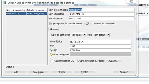 Erreur Dauthentification A Une Base Sql Developer Oracle