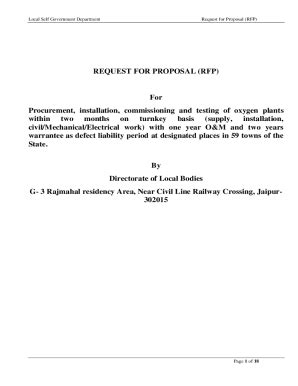 Fillable Online REQUEST FOR PROPOSAL RFP For Procurement Fax Email Print PdfFiller