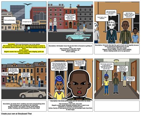 Lining Up At Homeless Shelter Storyboard By B3b5dbf1