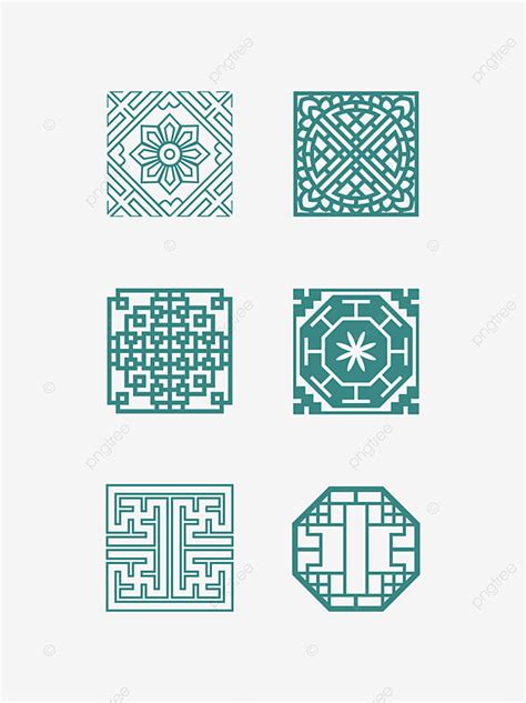 전통적인 복고풍 진한 녹색 벡터 클래식 패턴 전통 고대 패턴 초록 Png 일러스트 및 벡터 에 대한 무료 다운로드 Pngtree