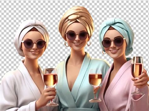 Premium Psd 3d Sisters Enjoying A Sisters Day