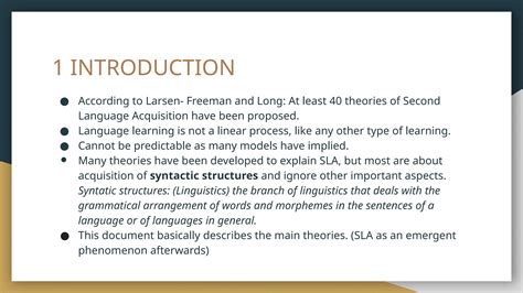 Second Language Acquisition Linguistic Ppt