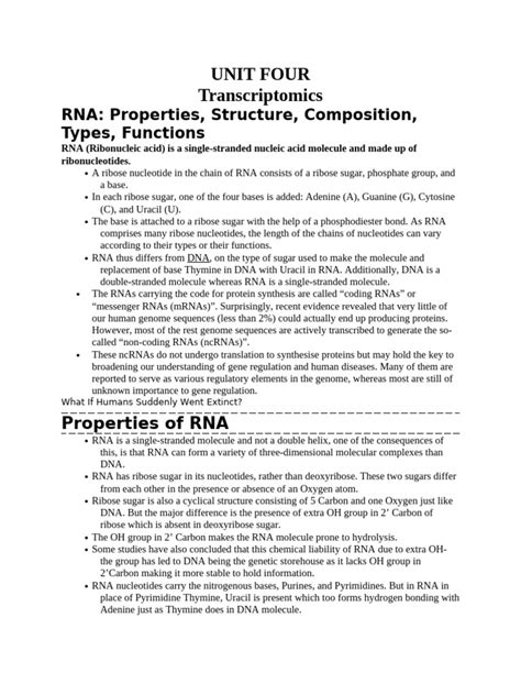 4 Rna Pdf Rna Messenger Rna