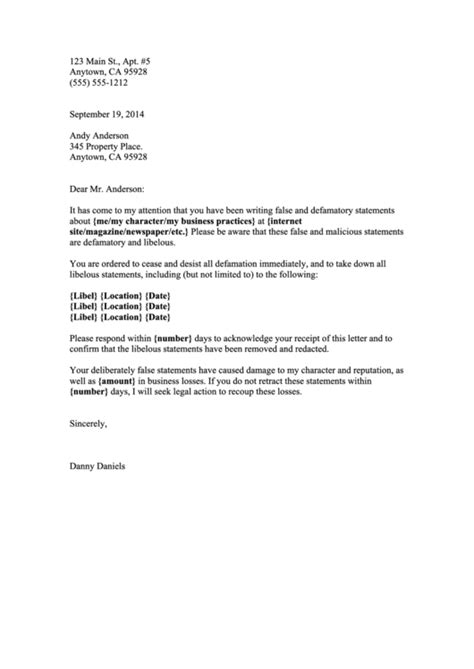 How To Write A Defamation Letter Allingham Script