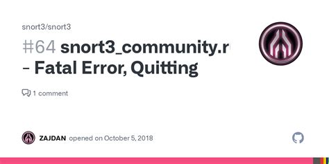 snort3 les fatal error quitting · issue 64 · snort3