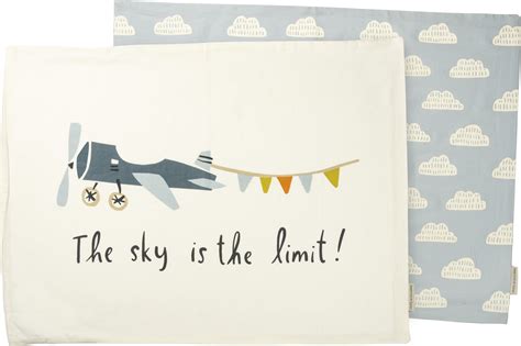 Plane And Clouds Pillowcase Set Primitives By Kathy