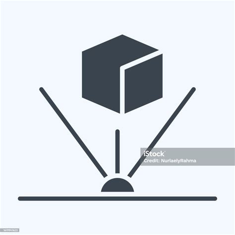 아이콘 홀로그램입니다 3d 시각화 기호와 관련이 있습니다 글리프 스타일 심플한 디자인 편집 가능 간단한 그림 3차원 형태에 대한 스톡 벡터 아트 및 기타 이미지 Istock