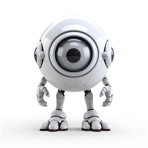 Premium Photo 3d Cyclops Robot Sculpture On White Background