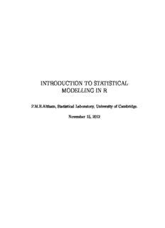 Introduction To Statistical Modelling In R PDF