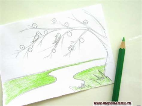 Как нарисовать весну карандашами Мастер класс для детей