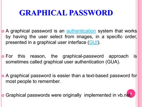 Graphical Password Authentication Ppt Internet For Beginners Internet