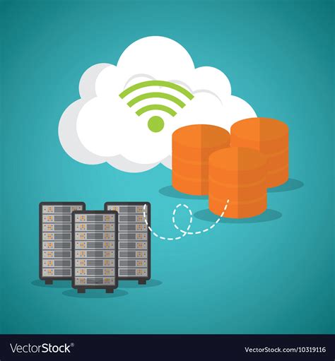 Cloud Computing Web Hosting Design Royalty Free Vector Image