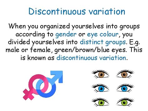 Continuous Discontinuous Variation Learning Objectives Describe The Difference