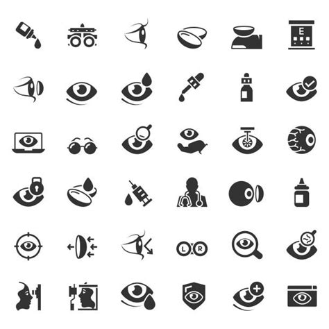 25700 Optometry Icons Stock Illustrations Royalty Free Vector