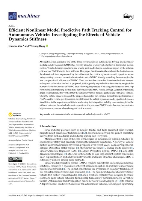 Pdf Efficient Nonlinear Model Predictive Path Tracking Control For
