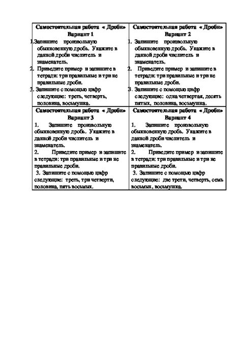 Самостоятельная работа по теме Дроби 5 класс математика Область знаний математика Тип