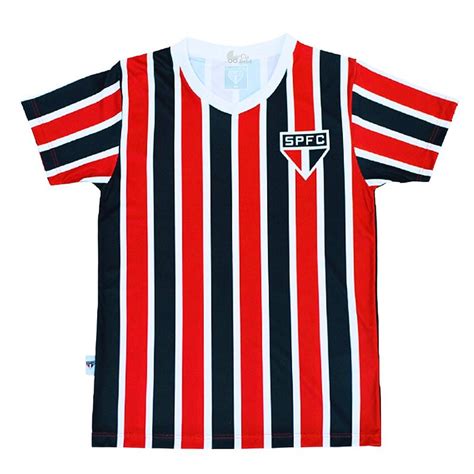 Camiseta S O Paulo Infantil Listrada Tricolor Oficial Cia Beb