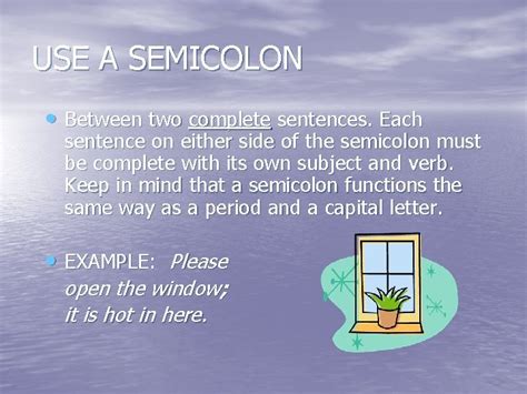 RULES OF THUMB FOR SEMICOLON AND COLON USE