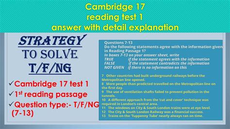 Cambridge 17 Reading Test 1 Answer With Explanation Location Speak