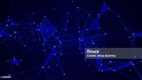 점과 선을 연결하는 추상어구선 파란색 배경입니다 플렉서스 효과 0명에 대한 스톡 사진 및 기타 이미지 0명 3차원 형태