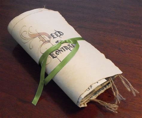 Deed Of Contract By Magnoli Props Props Fantasy Props Replica Prop