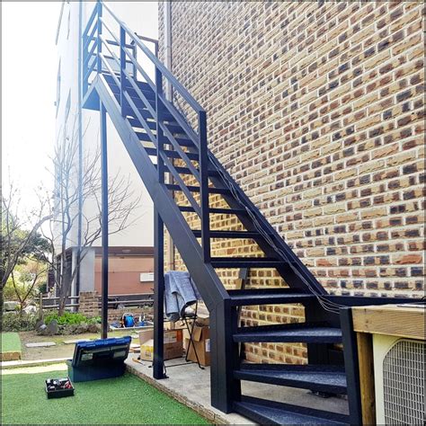 주택 외부 철계단 제작 및 난간대 설치공사 부천 까치울 네이버 블로그