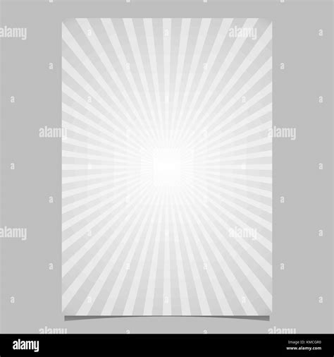 Gradient Ray Burst Page Template Vector Brochure Background Graphic With Striped Rays Stock