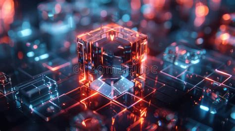 Rotating Glass Cube Abstract 3d Animation Loop Stock Illustration Illustration Of Virtual