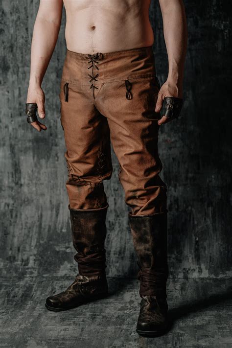 Mans Medieval Leather Pants Ragnar Lothbrok Pants Etsy Ireland