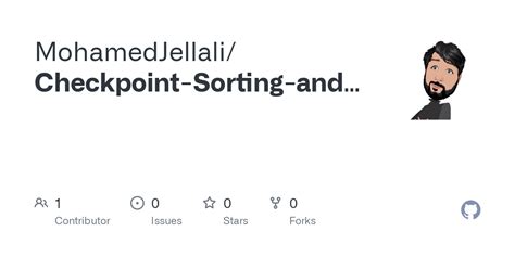 Github Mohamedjellali Checkpoint Sorting And Searching Algorithms