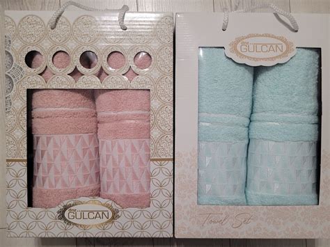 Набір Якісних Махрових Рушників з Двох штук Набор Махровых Полотенец