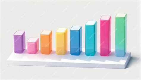 Premium Photo Data Visualization Vector 3d Column Charts On White