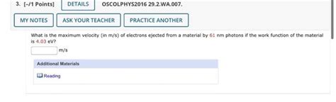 solved what is the maximum velocity in m s of electrons