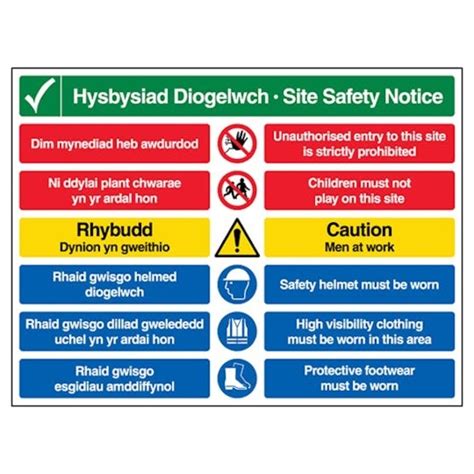 Safetysigns4less Introduces New Welshenglish Bilingual Safety Signs