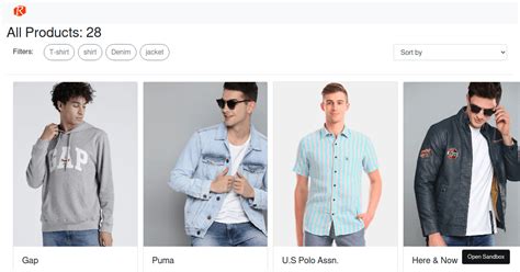 React Ecommerce Codesandbox