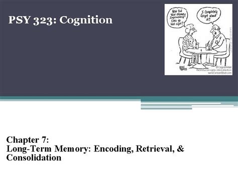 Psy 323 Cognition Chapter 7 Longterm Memory Encoding